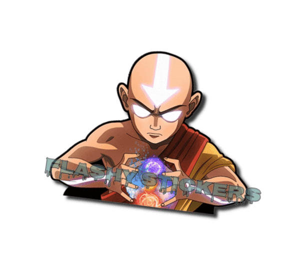 AVATAR AANG MOTION STICKER – Flashy Stickers